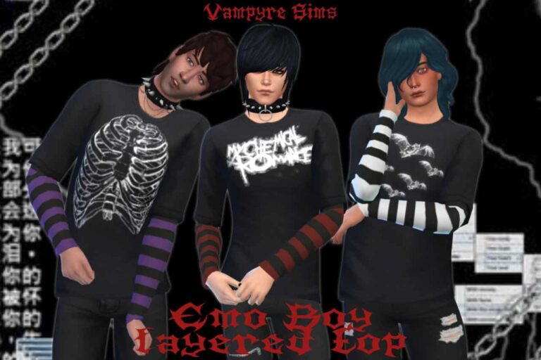 DARK AND EDGY EMO CC FOR THE SIMS 4 – BeautyPg
